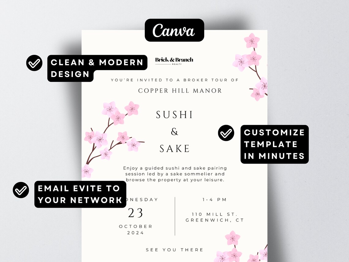 Broker Open Invite Digital Invitation Broker Open House Luxury Real ...