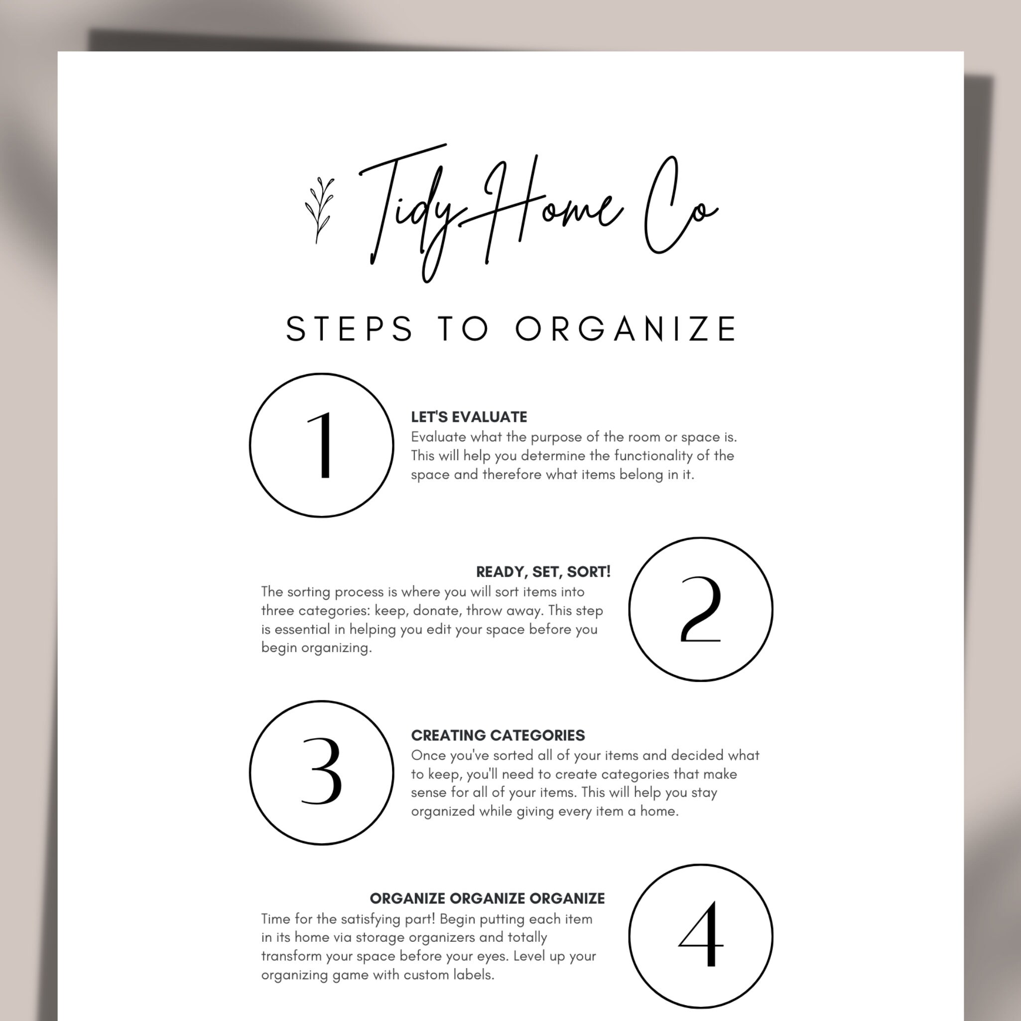 Declutter Checklist Professional Home Organizer Services and Packages ...