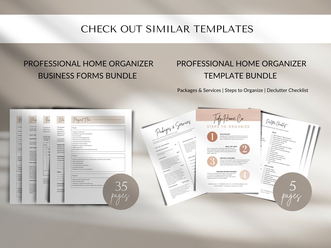 Professional Organizer Business Forms Client Intake Forms Professional ...