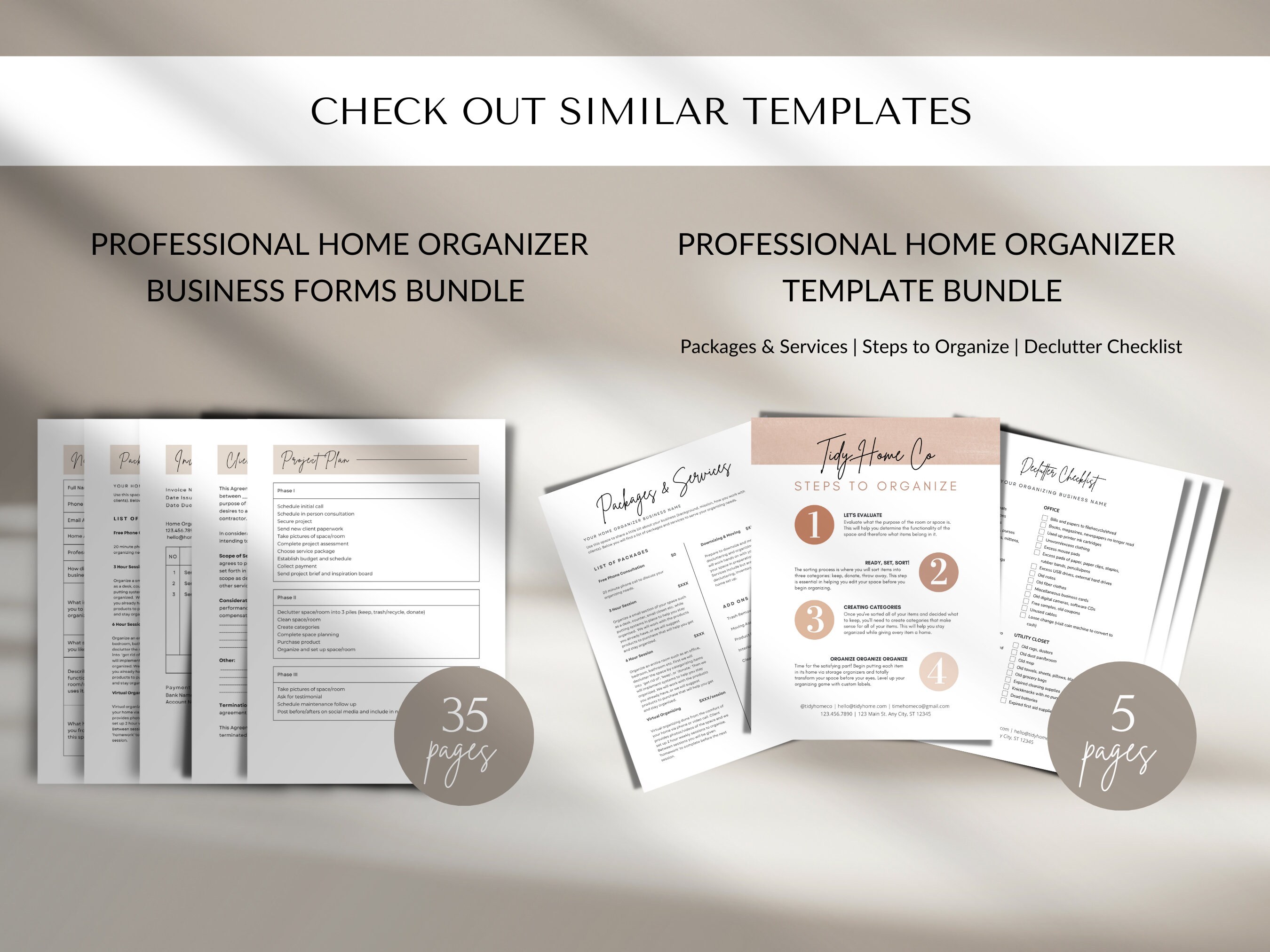 Professional Organizer Business Forms Client Intake Forms Professional ...