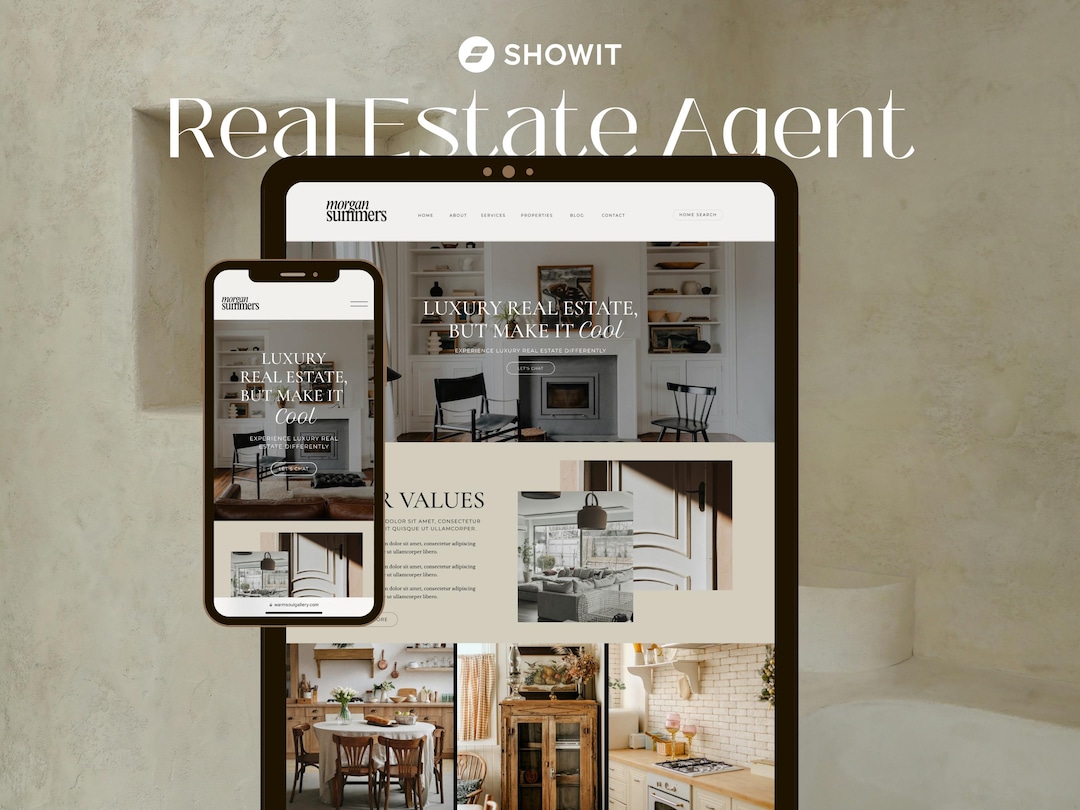 Real Estate Website Custom Showit Website Template Modern Luxury Real ...