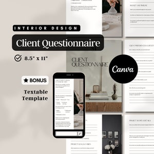 Interior Designer Consultant Client Questionnaire Professional Interior ...