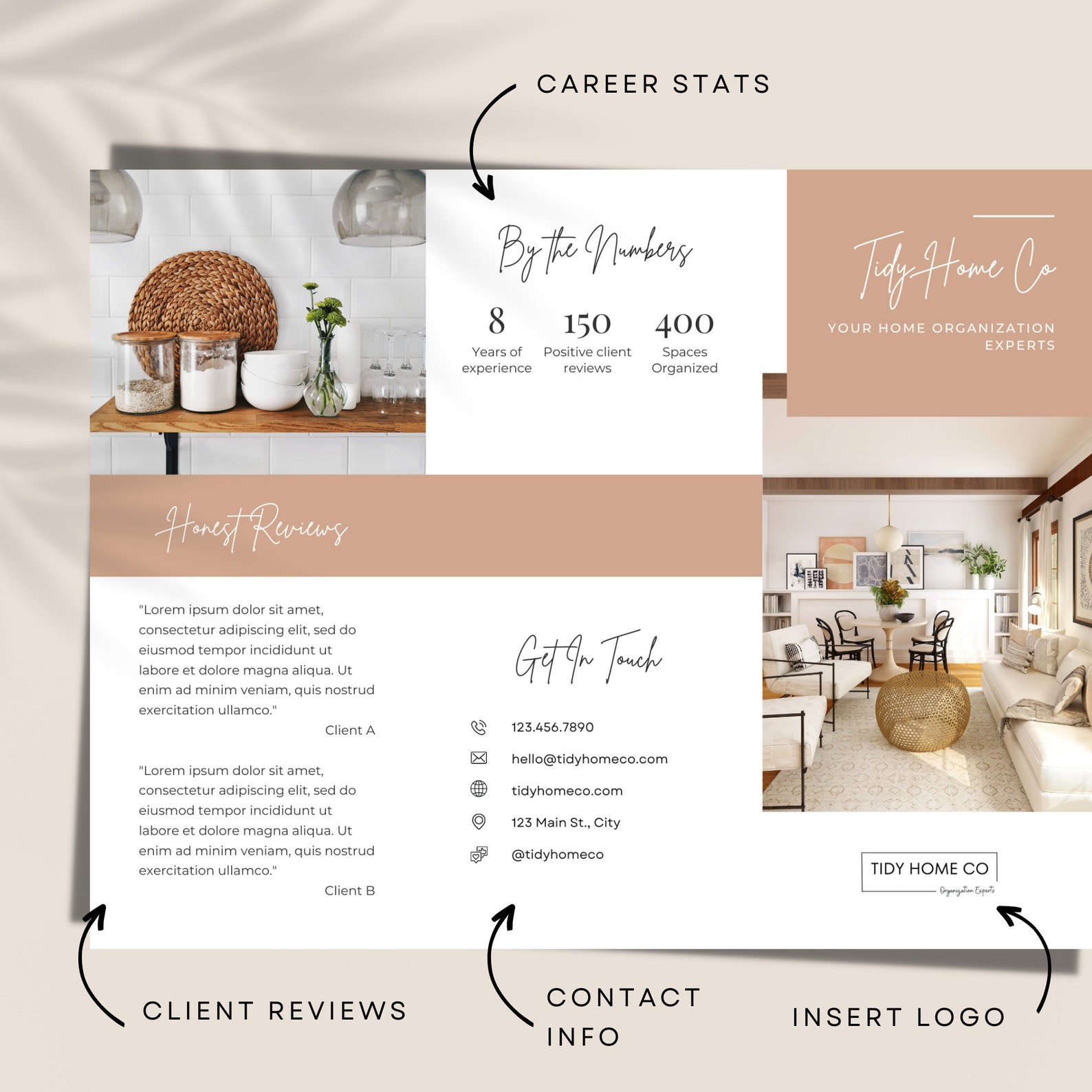 Professional Organizer Brochure Professional Organizer Template ...