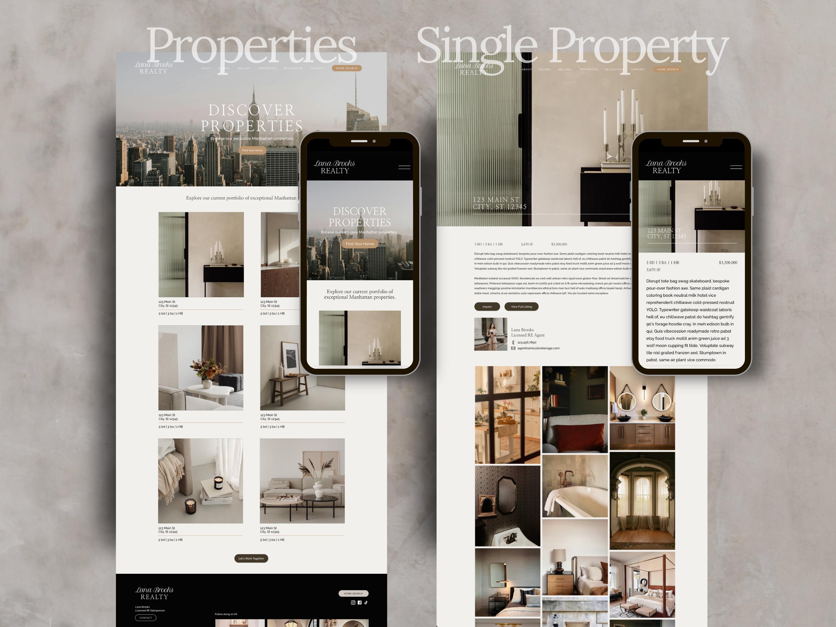 Realtor Website Showit Template Luxury Real Estate Website Design MLS ...