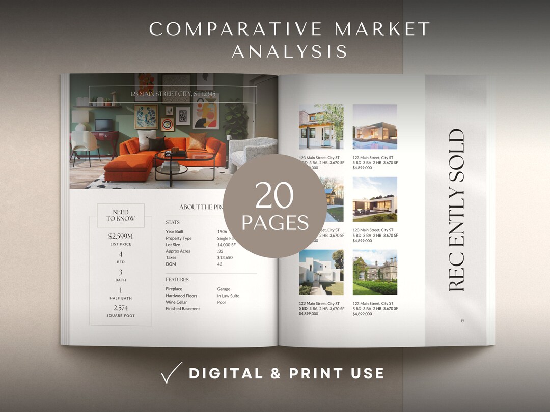 Comparable Market Analysis CMA Template Real Estate Cma Review Cma ...