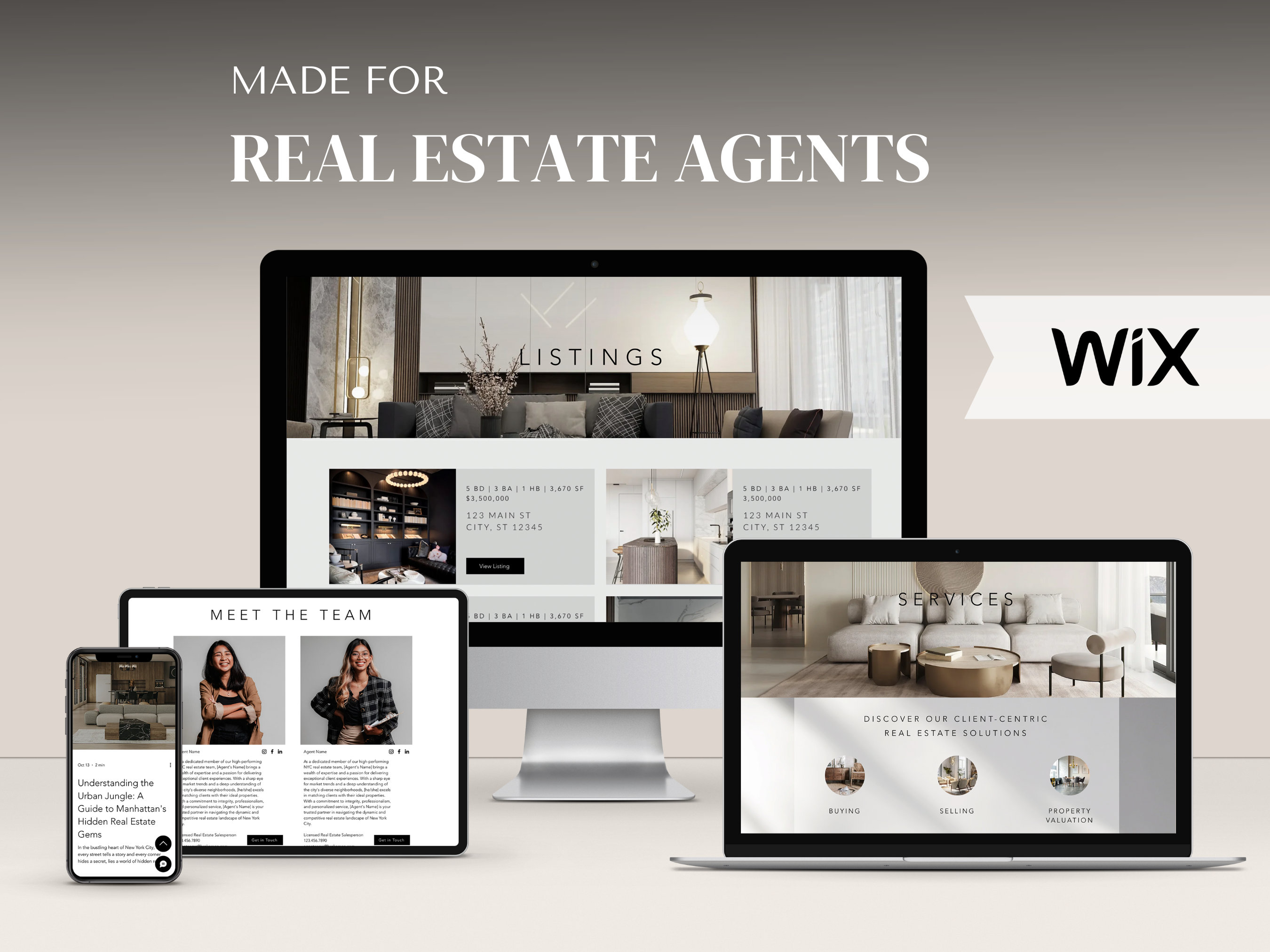 Realtor Website Template Wix Website Template Wix Real Estate Website ...