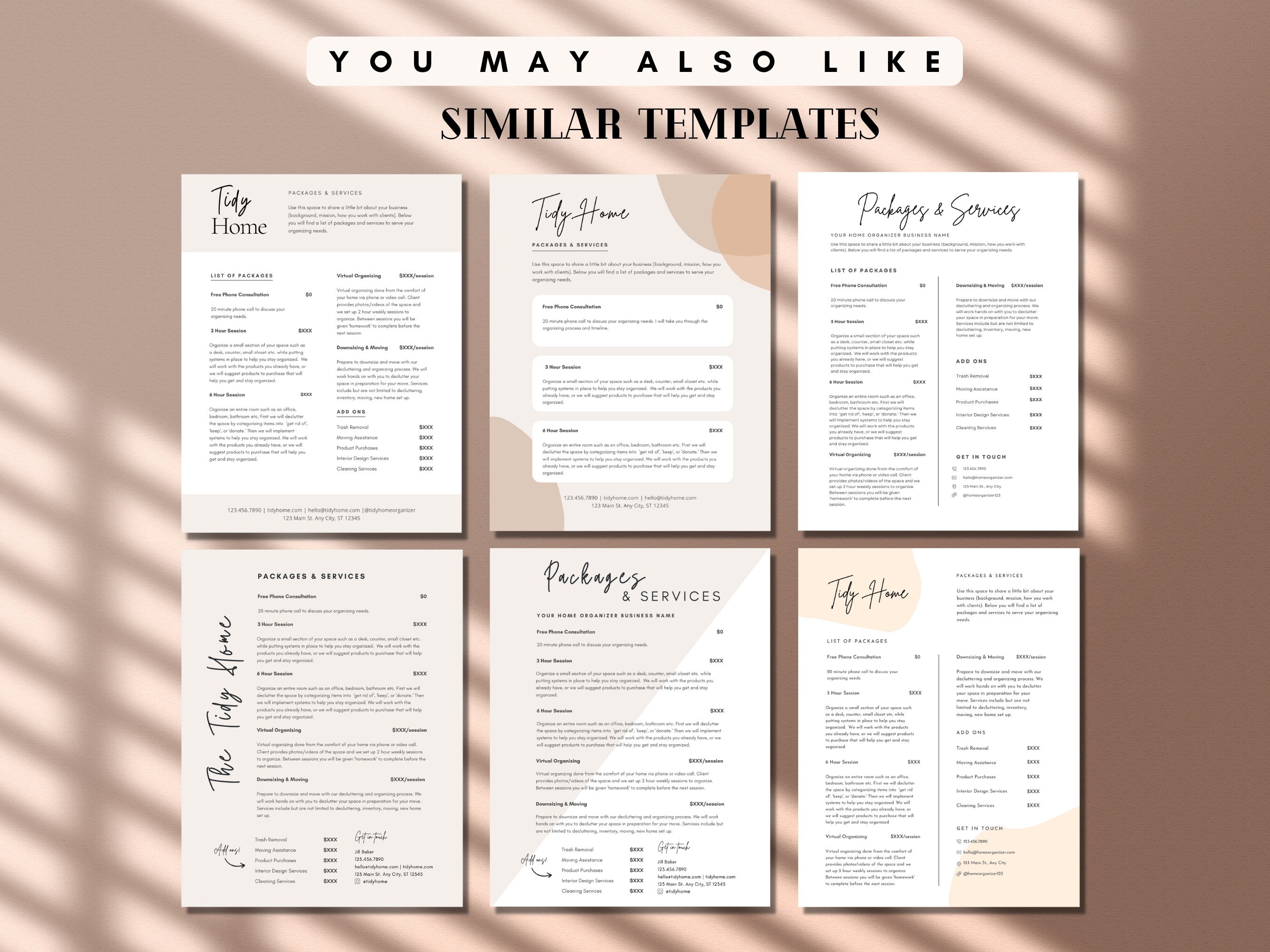 Professional Organizer Flyer Professional Organizer Forms - Etsy