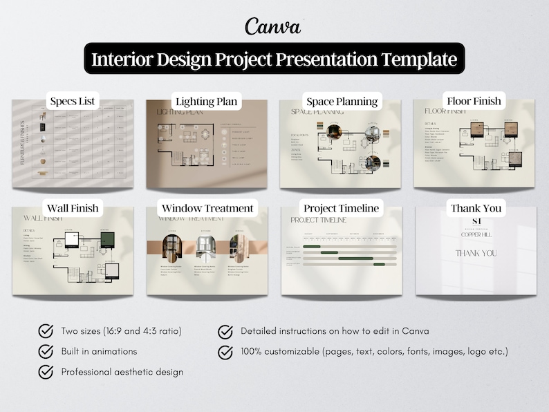 Interior Design Template Business Bundle FF&E Schedule Interior ...
