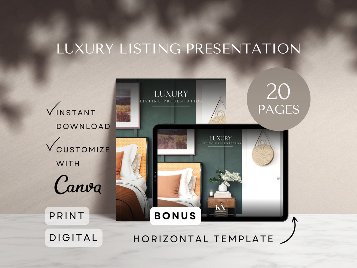 Listings Presentation Real Estate Template Canva Luxury Pre Listing Presentation Seller Guide ...