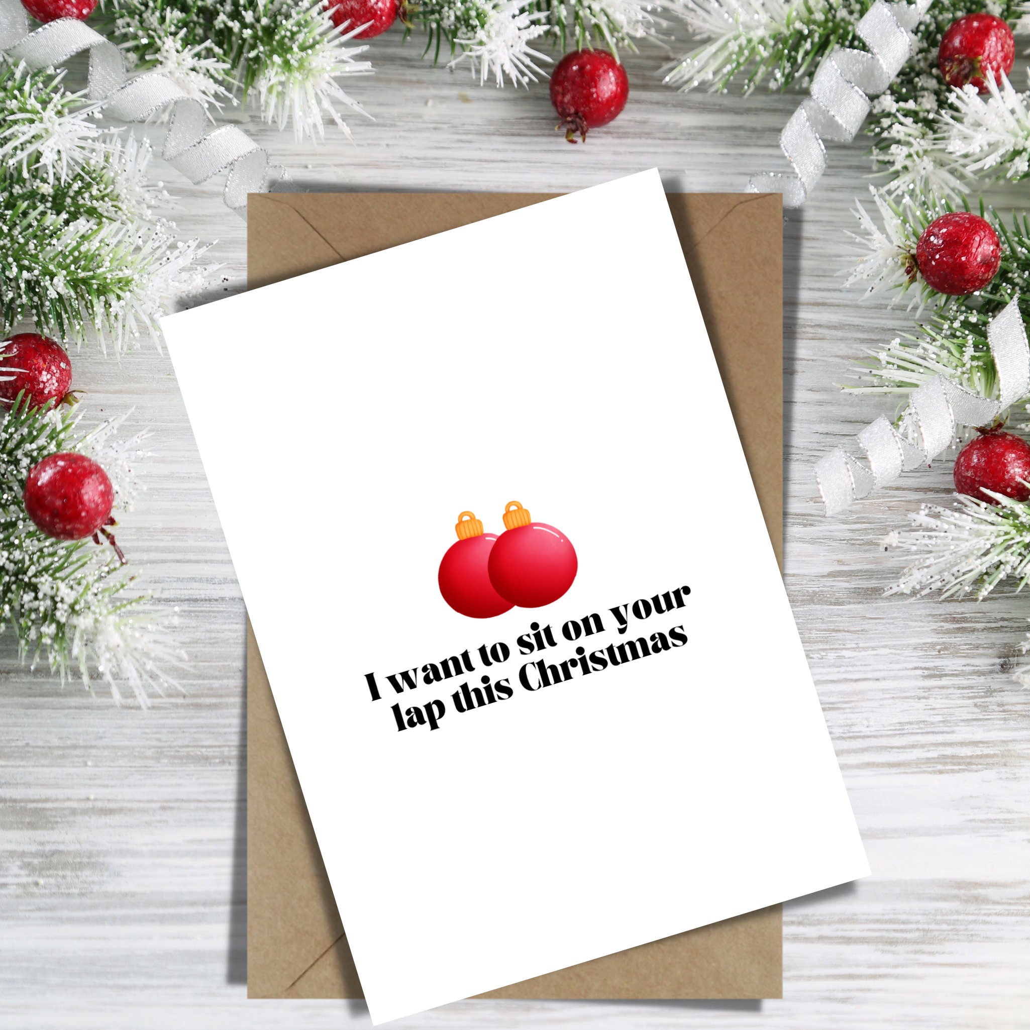 Naughty Christmas Card Printable Christmas Card for Boyfriend I Want to ...