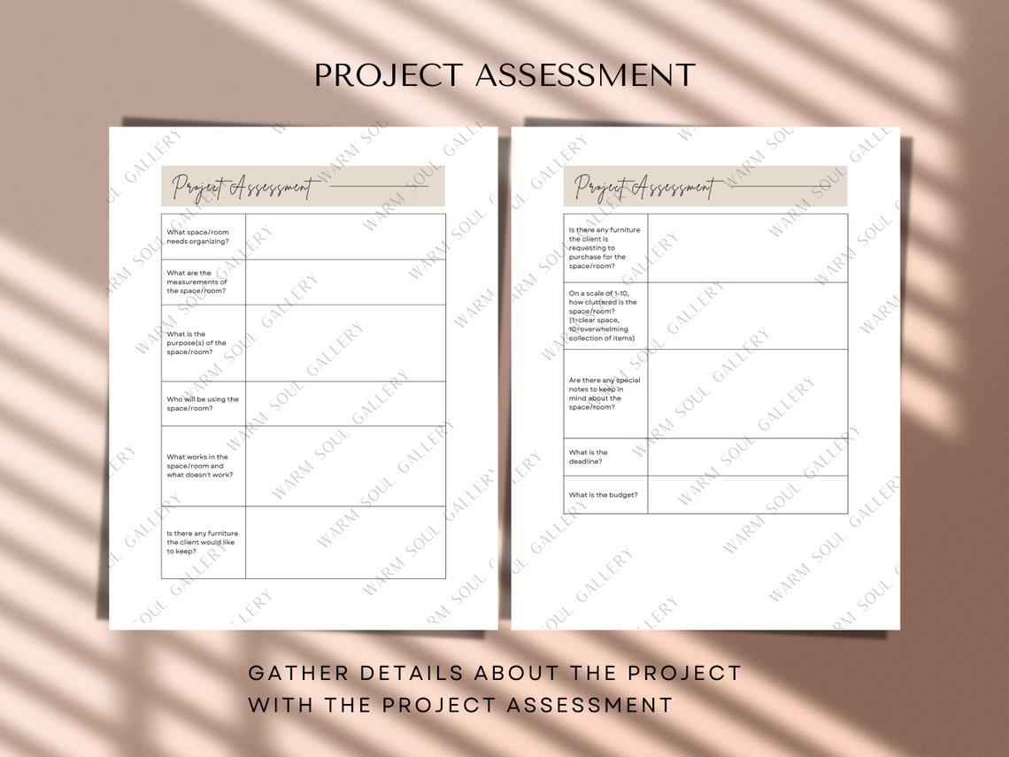 Professional Organizer Business Forms Client Intake Forms Professional ...