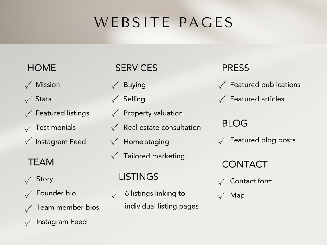 Website Design Real Estate Website Template Wix Website Template Modern ...