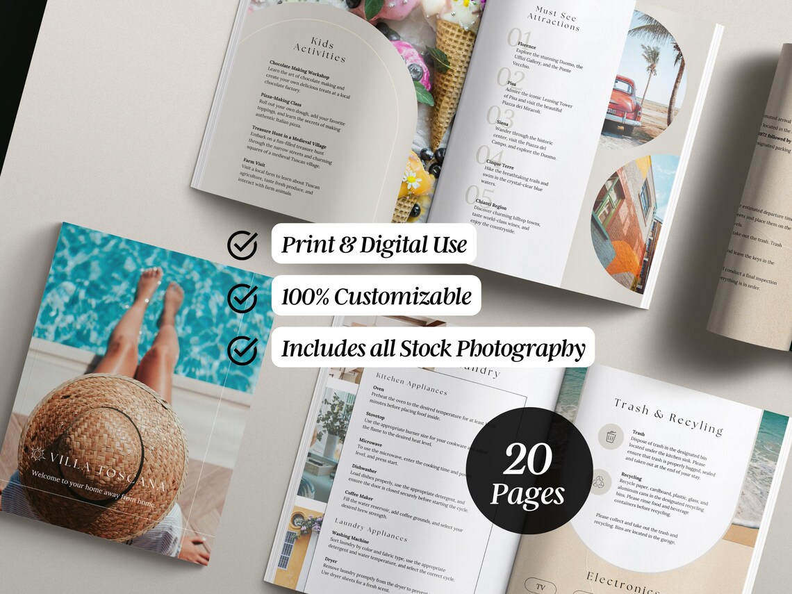 Airbnb Welcome Book Beach House Vacation Rental Welcome Book Template ...