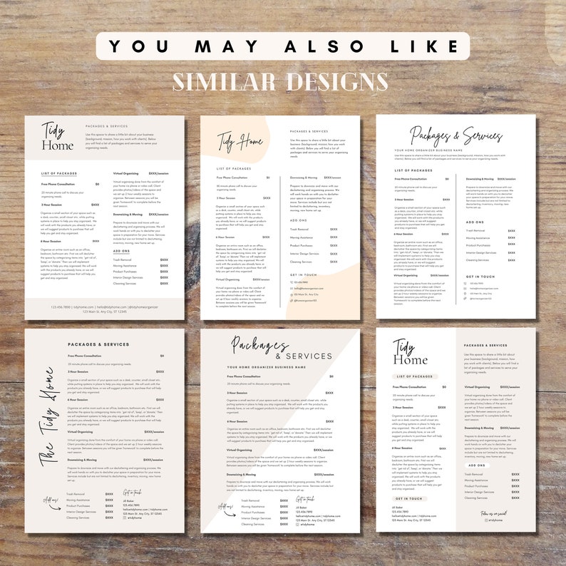 Professional Organizer Flyer Professional Organizer Template Price List ...