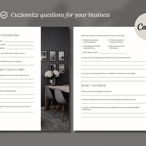 Interior Designer Consultant Client Questionnaire Professional Interior ...