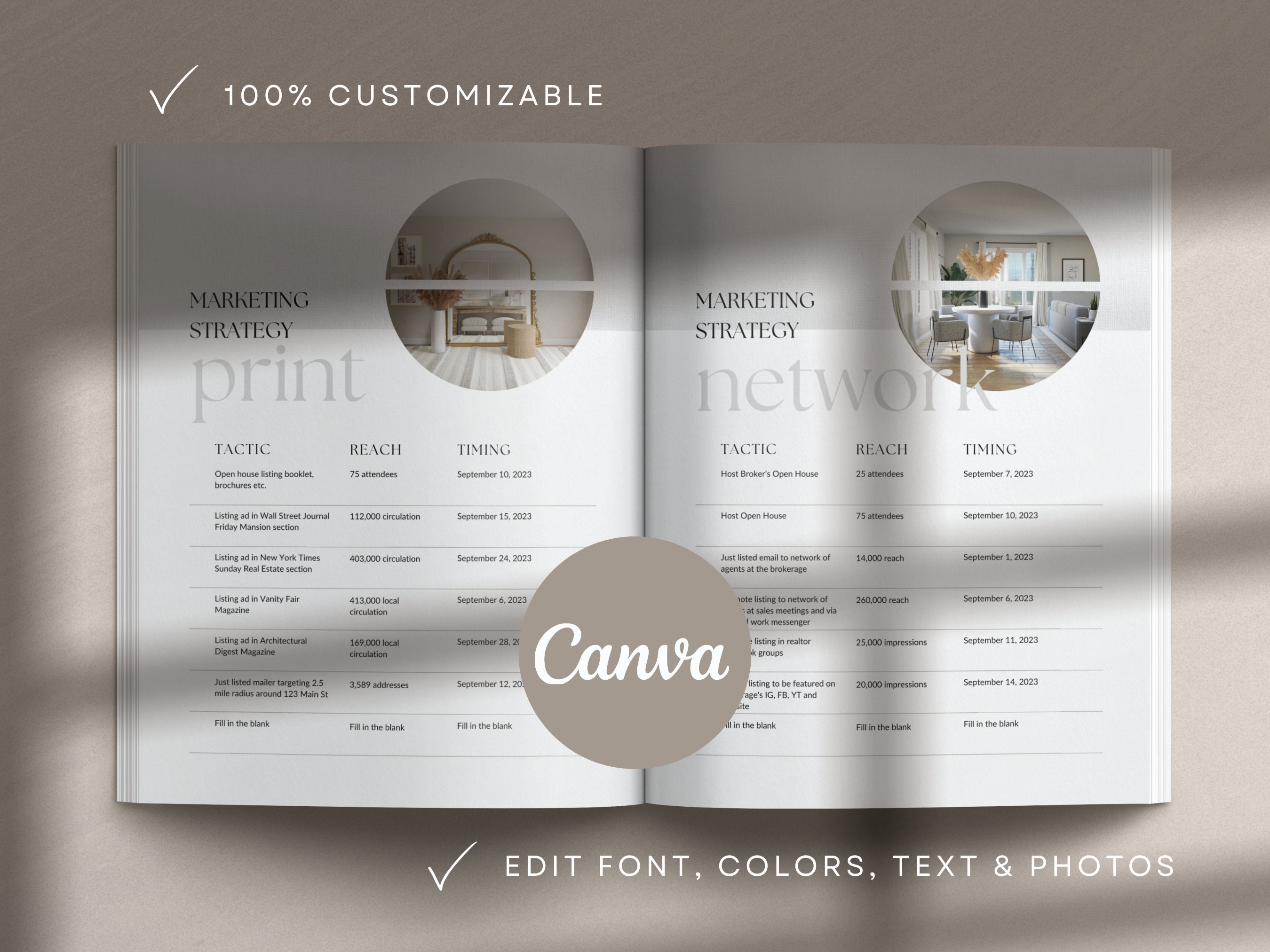 Marketing Plan for Real Estate Booklet Real Estate Marketing Plan Book ...