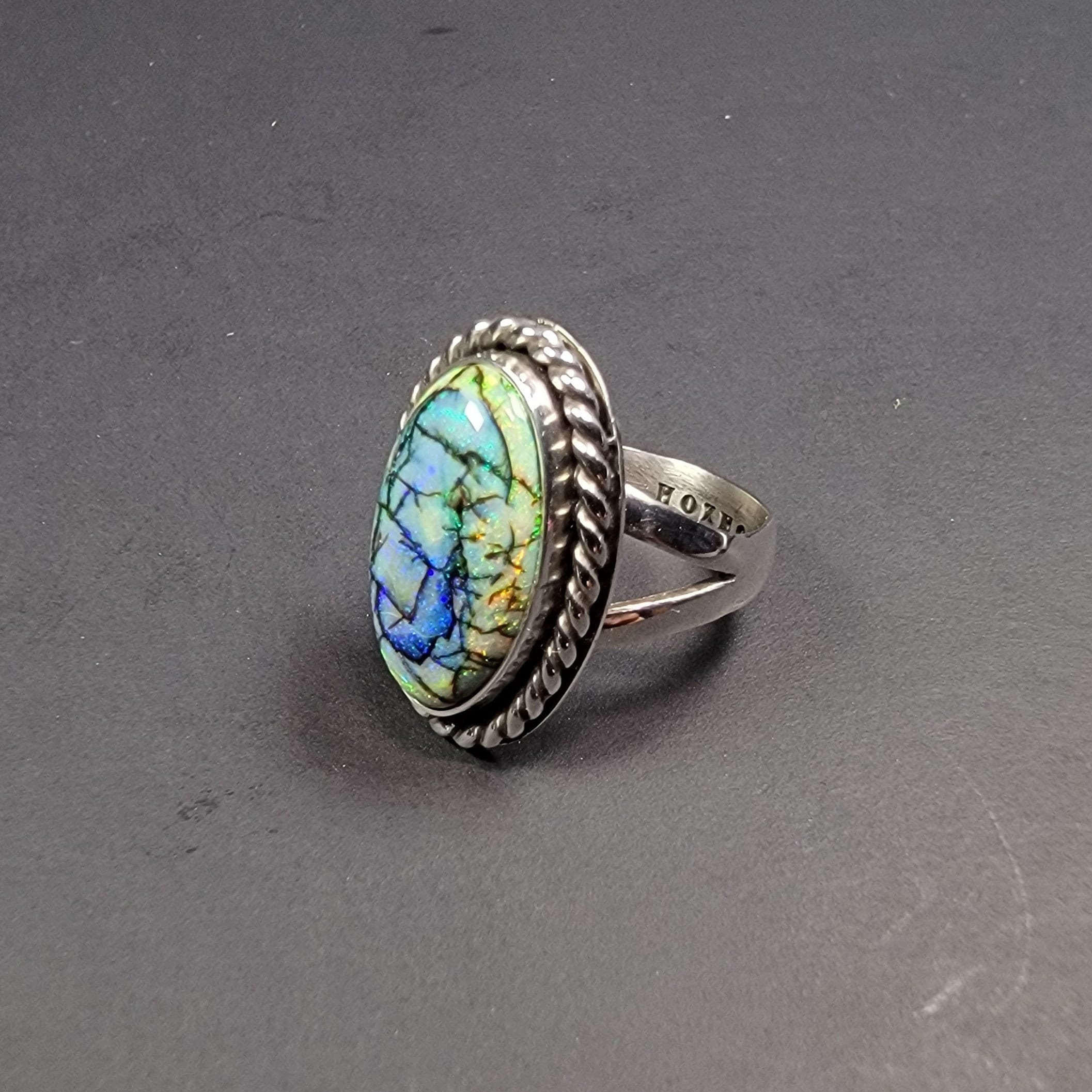 Sterling Opal Ring Handmade Artisan Monarch Opal Ring - Etsy