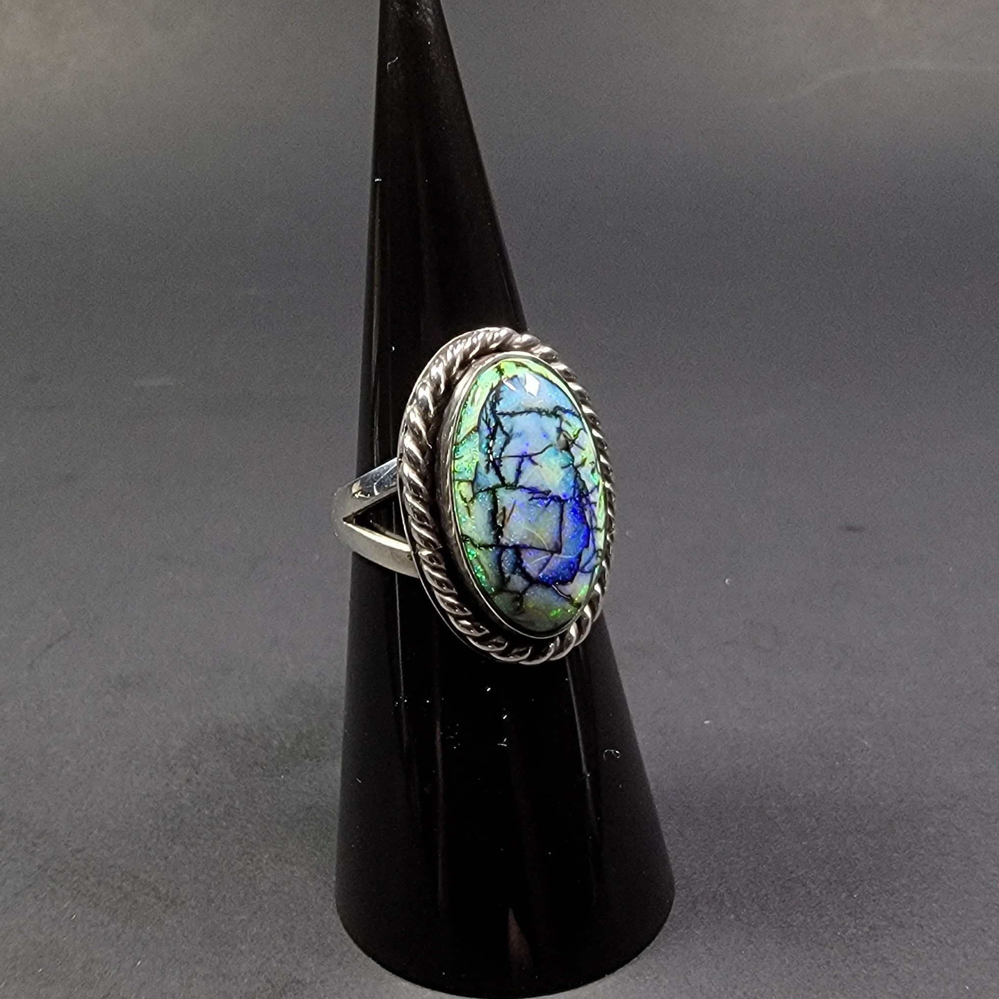 Sterling Opal Ring Handmade Artisan Monarch Opal Ring - Etsy