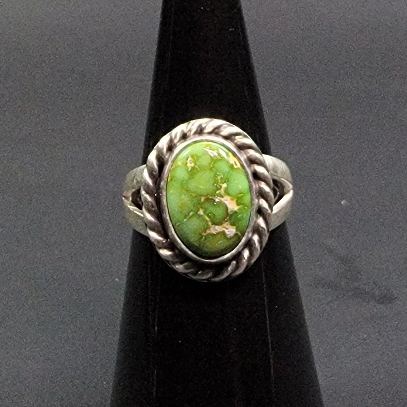 Sonoran Gold Turquoise Ring Sterling Silver Navajo Ring - Etsy