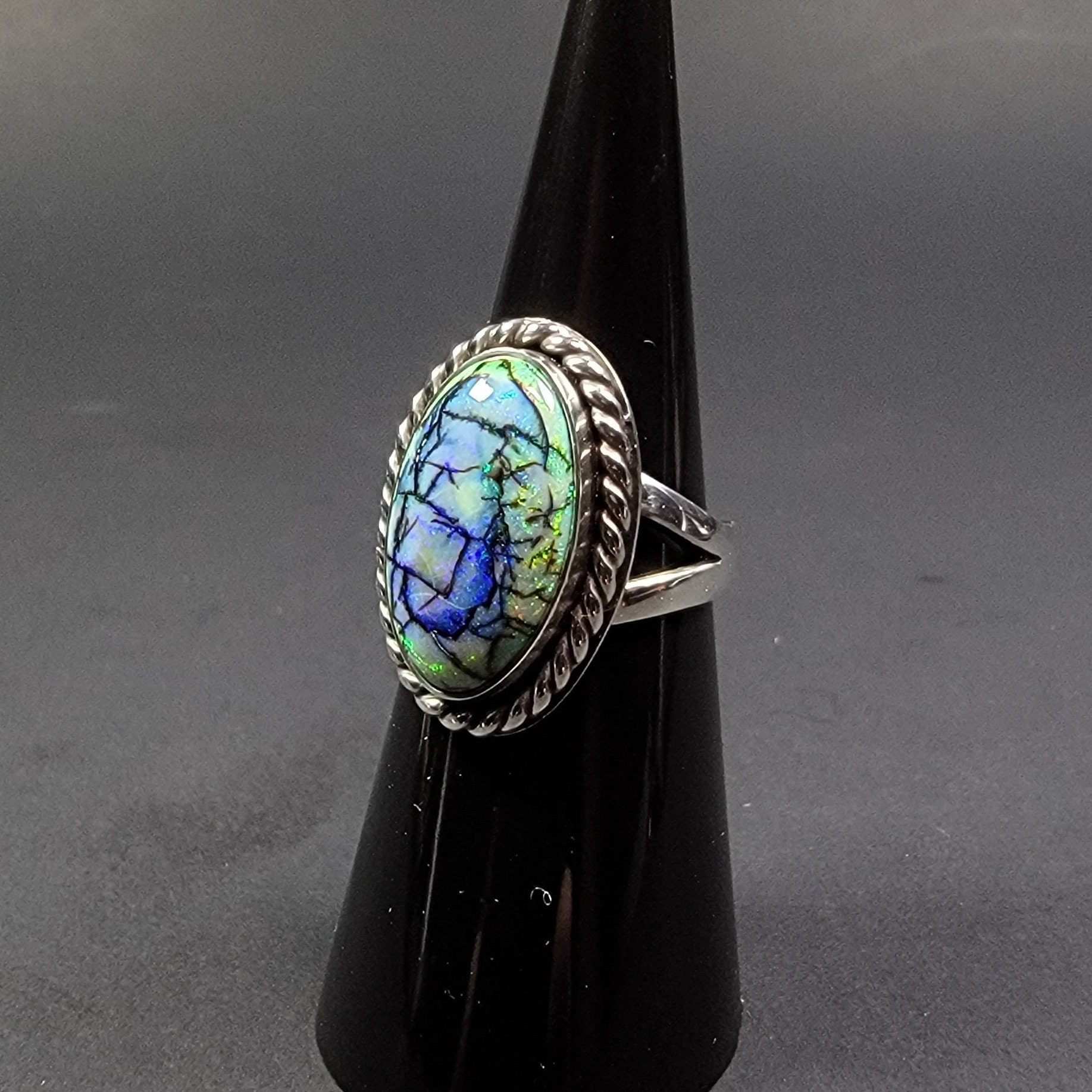 Sterling Opal Ring Handmade Artisan Monarch Opal Ring - Etsy