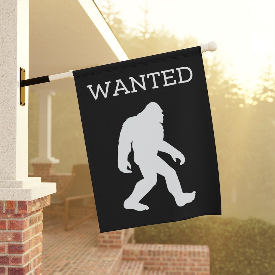 Bigfoot, Sasquatch Garden & House Banner, Cryptid Wanted Poster ...