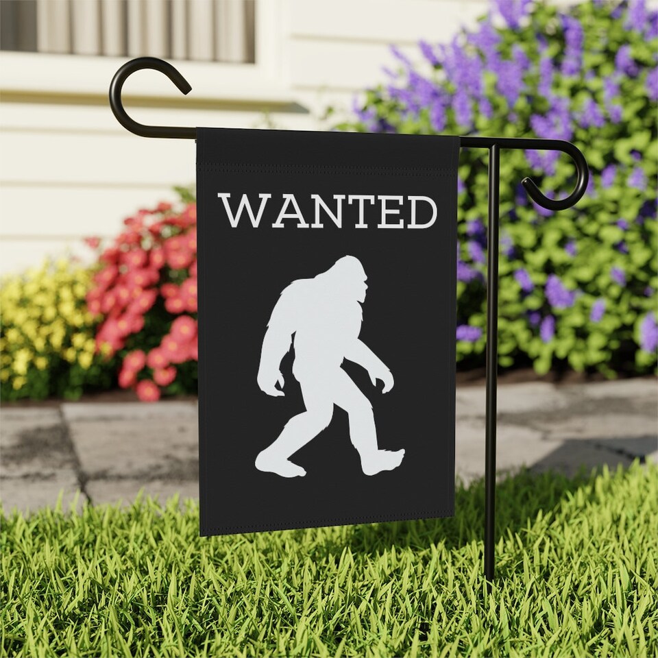 Bigfoot, Sasquatch Garden & House Banner, Cryptid Wanted Poster ...