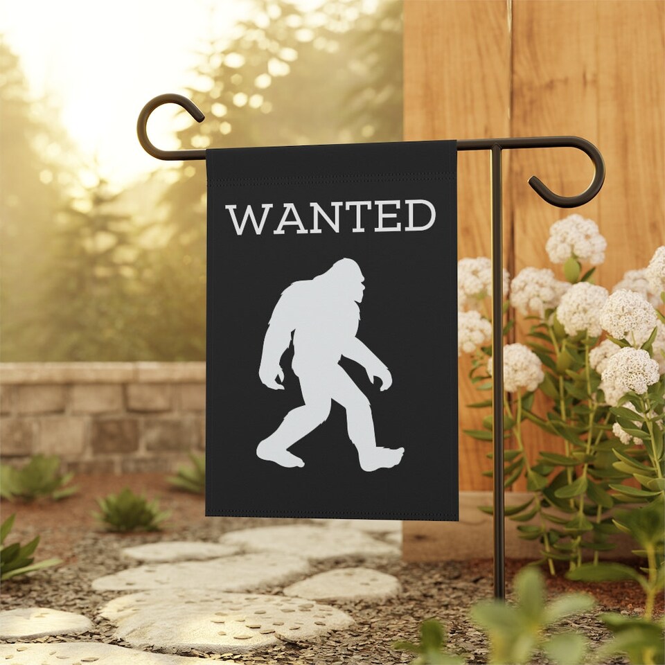 Bigfoot, Sasquatch Garden & House Banner, Cryptid Wanted Poster ...