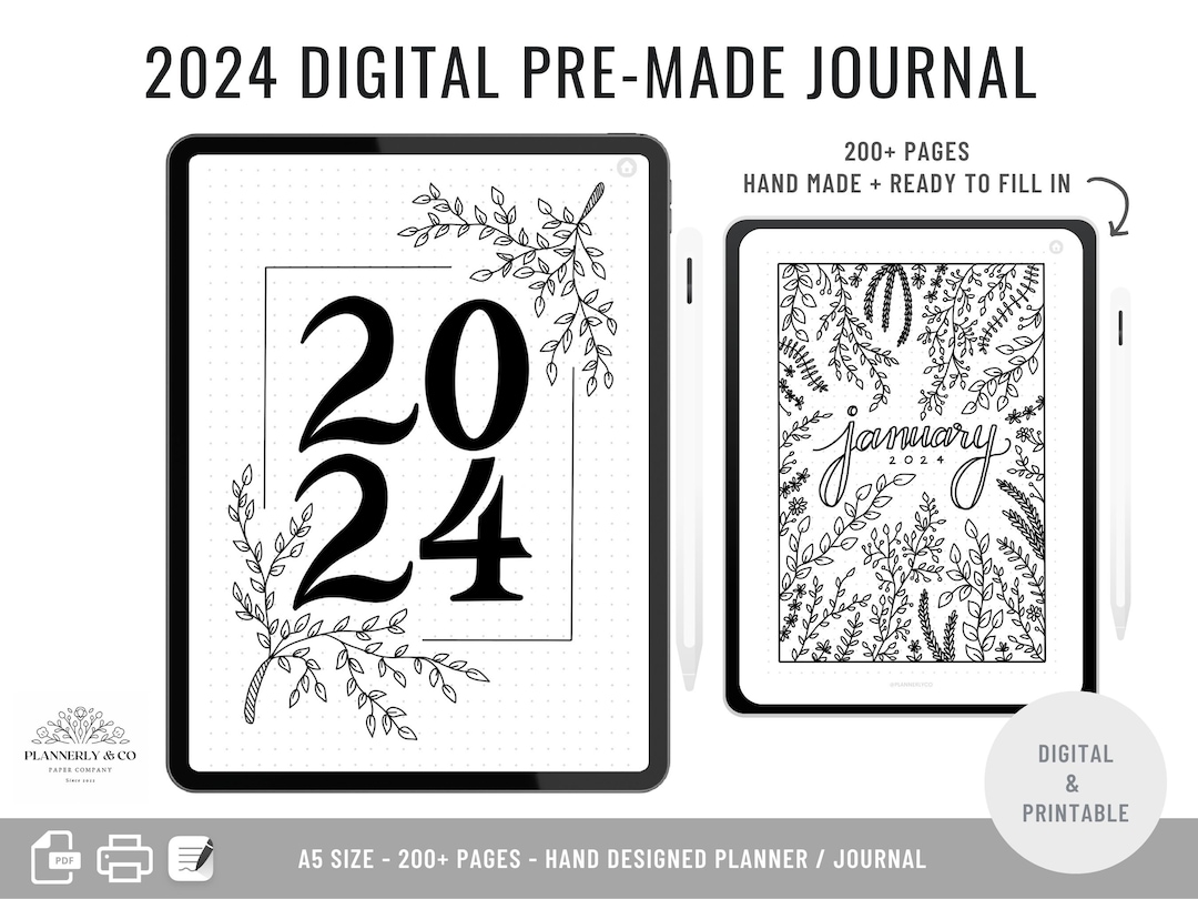 2024 Pre-made Digital Journal - Digital Download - Etsy