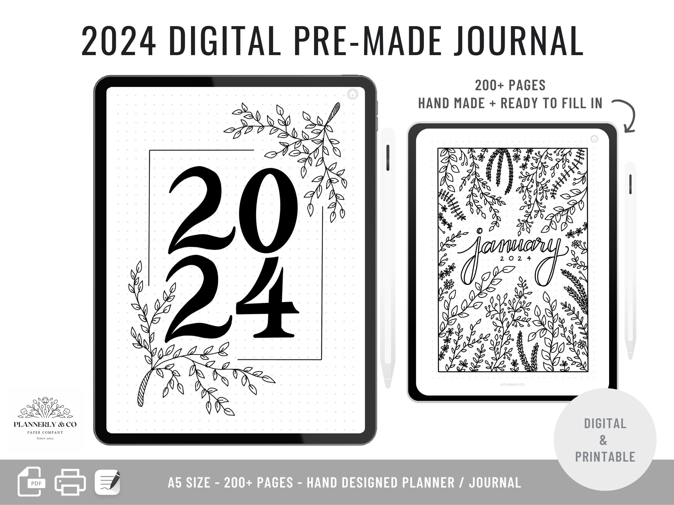 2024 Pre-made Digital Journal - Digital Download - Etsy