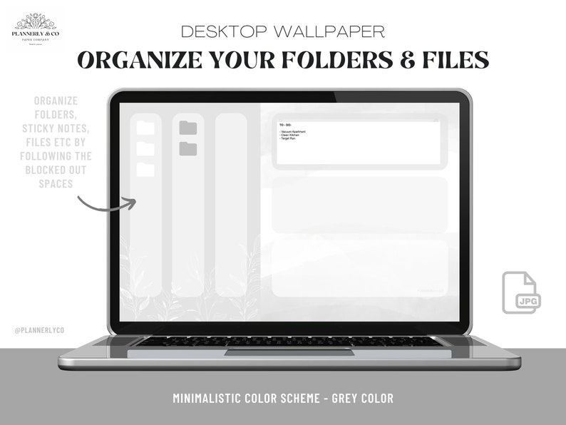 Desktop Wallpaper Organizer - Grey Color Scheme - Minimal - Mac ...
