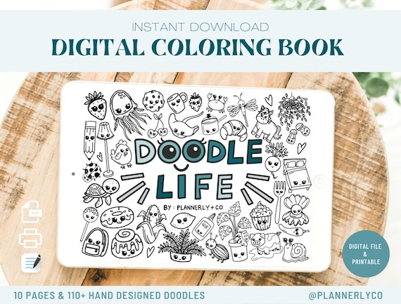 Digital Coloring Book Bundle Printable Sheets PDF | Etsy