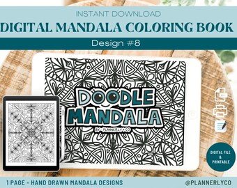 Digital Coloring Book Bundle Printable Sheets PDF Procreate Download ...