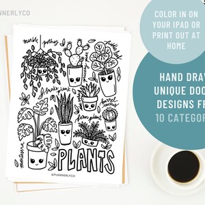 Digital Coloring Book Bundle - Printable Sheets PDF - Procreate ...