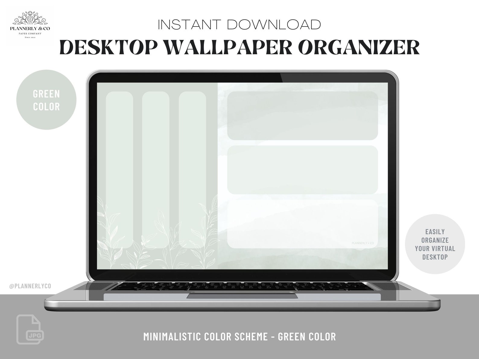 Desktop Wallpaper Organizer - Green Color Scheme - Minimal - Mac ...