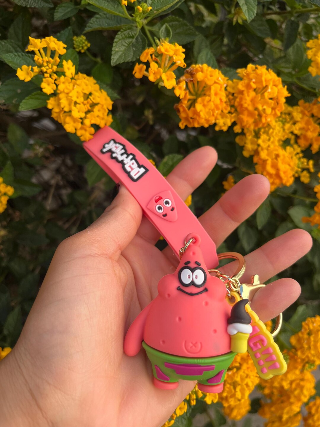 Spongebob Square Pants Patrick Star Keychian. - Etsy