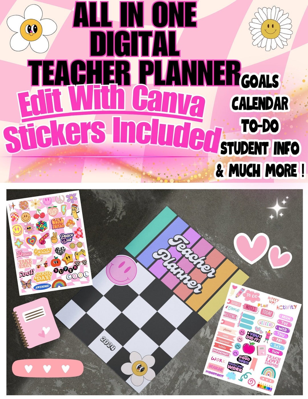 Teacher Digital Planner - Etsy