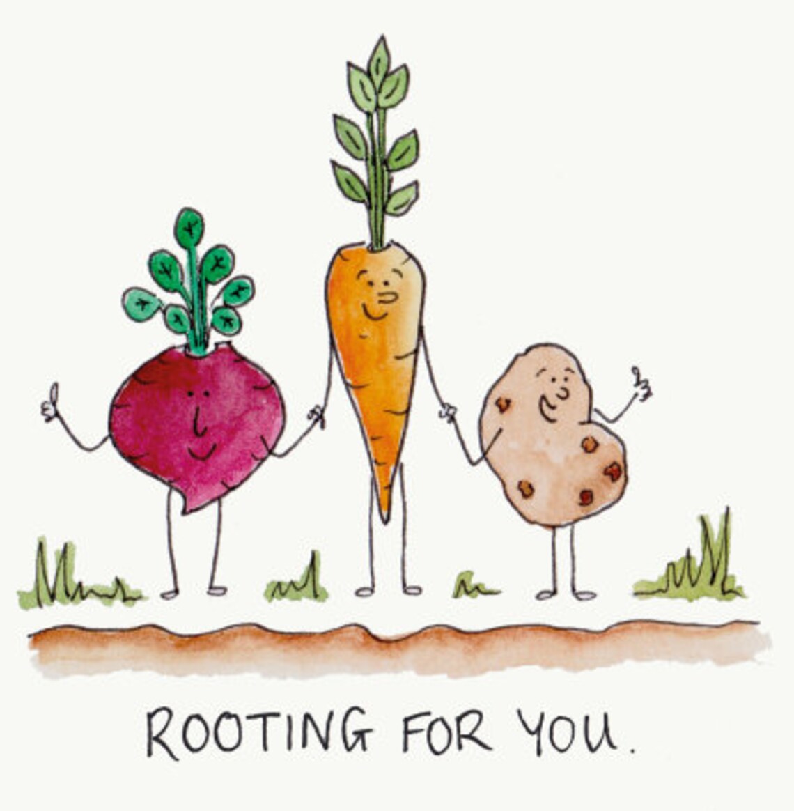 Funny Pun Card Rooting for You - Etsy