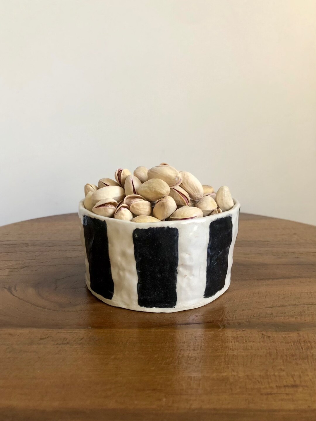Handmade Striped Ceramic Bowl Small - Etsy