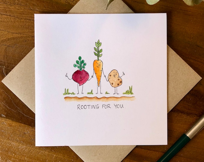 Funny Pun Card - Rooting for You - Etsy