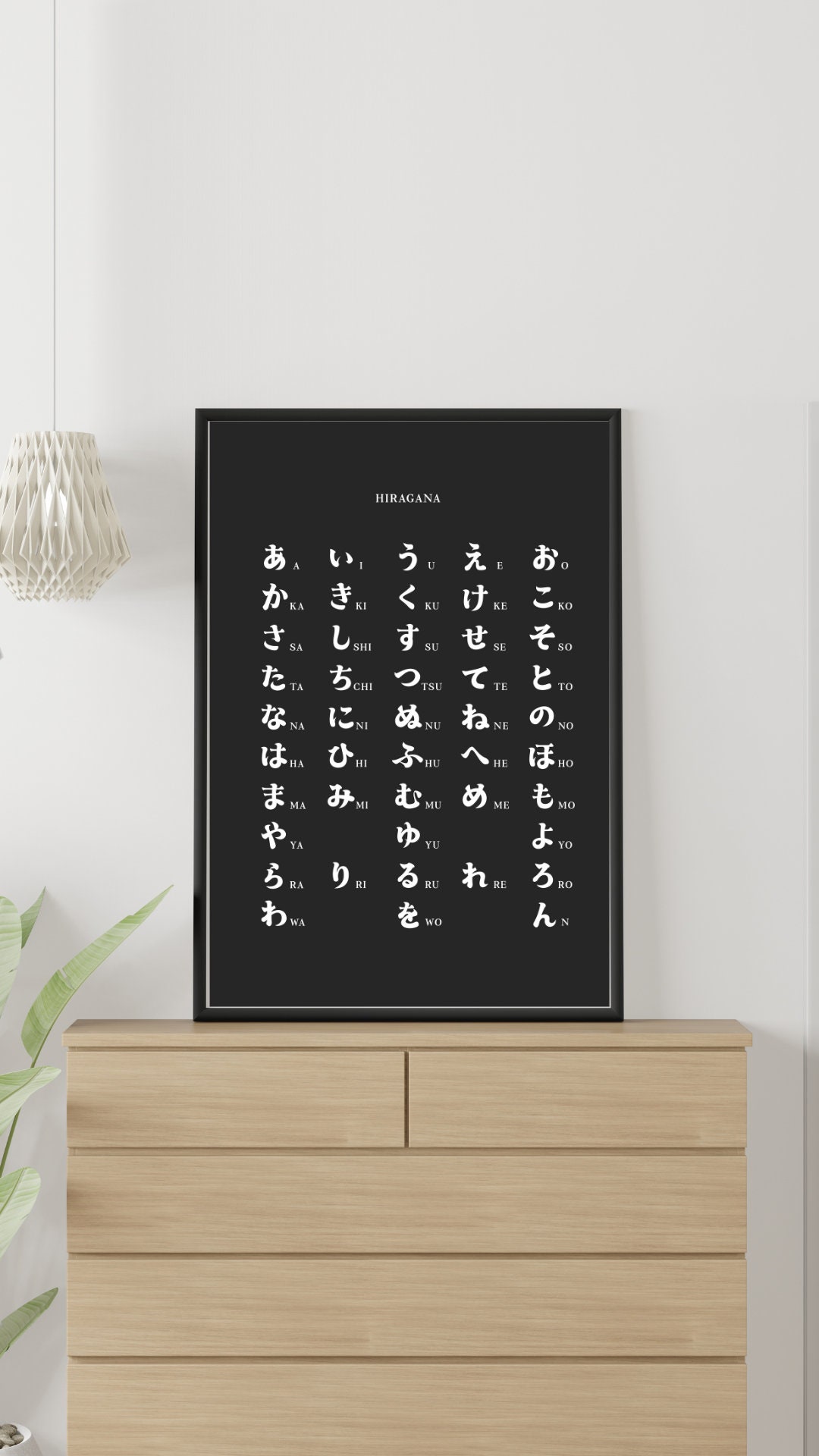 Japanese Alphabet Hiragana Wall Art Japanese Learning Digital - Etsy