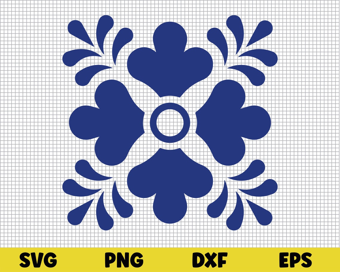 Talavera Svg Mexico Svg Mexico Flower Talavera Bundle - Etsy