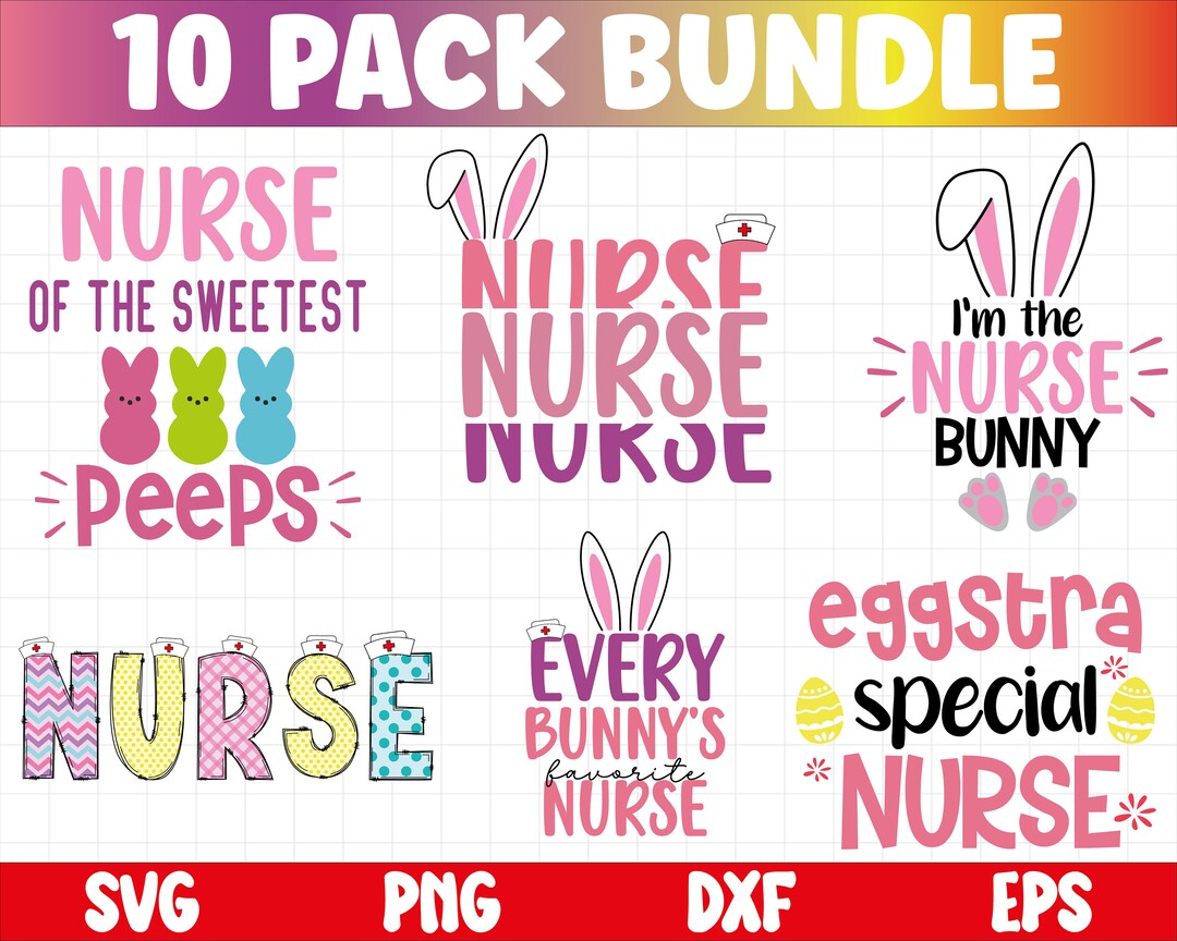 Nurse Easter SVG Bundle, Easter SVG, Nurse Life Svg, Sweetest Peeps ...
