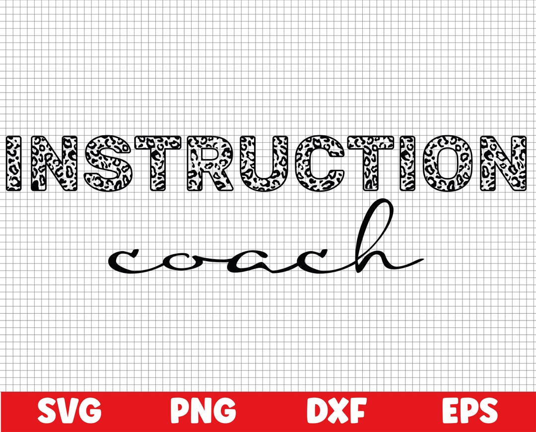Instructional Coach Svg Back to School Svg Teacher Leopard - Etsy