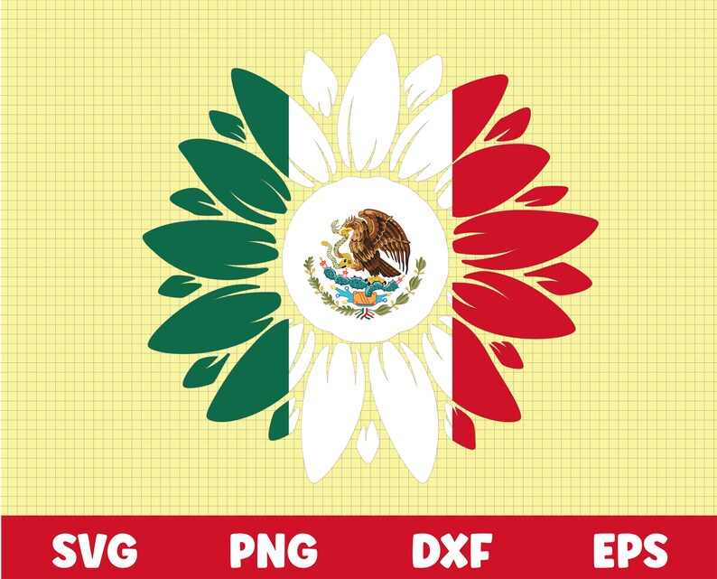 Mexico Sunflower Svg Mexico Flower Svg Mexican Flag Svg - Etsy