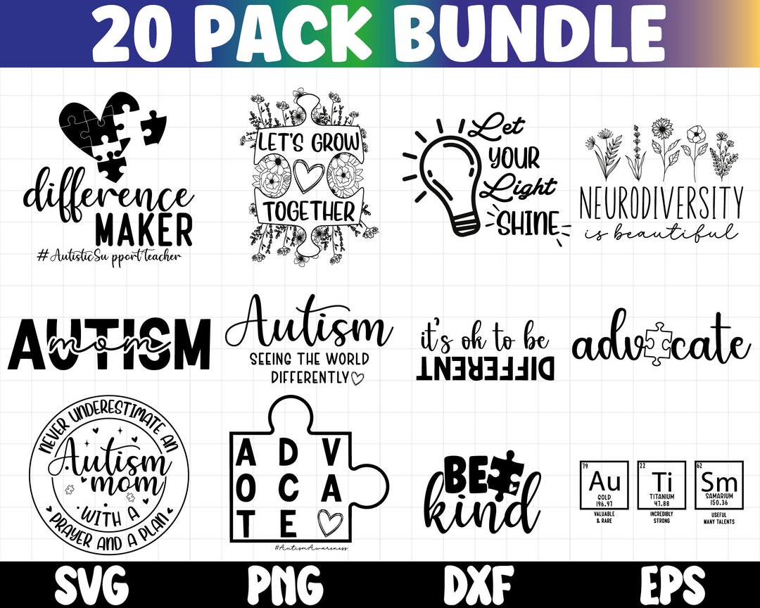 Autism SVG Bundle, Autism Awareness Svg, Inclusion Matters SVG ...