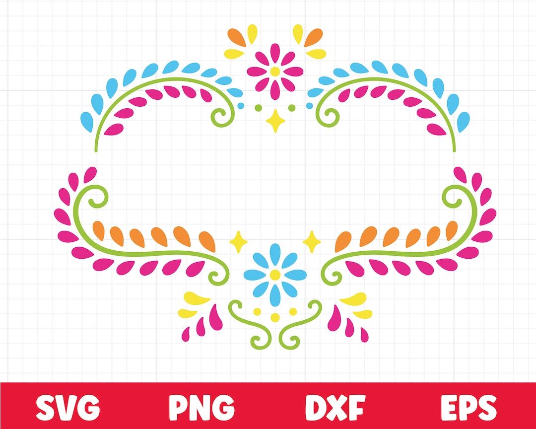 Mexico Flower Svg, Mexico Art Svg, Otomi Svg, Floral Clipart Instant ...