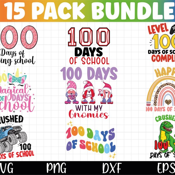 100th Day of School Cricut - Etsy