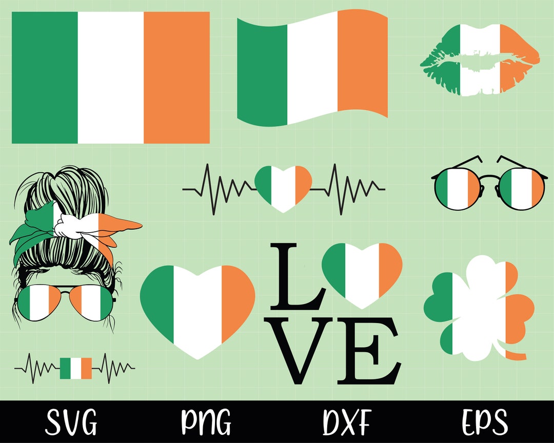 Ireland Flag SVG Bundle, Republic of Ireland Svg, Irish Flag Svg ...