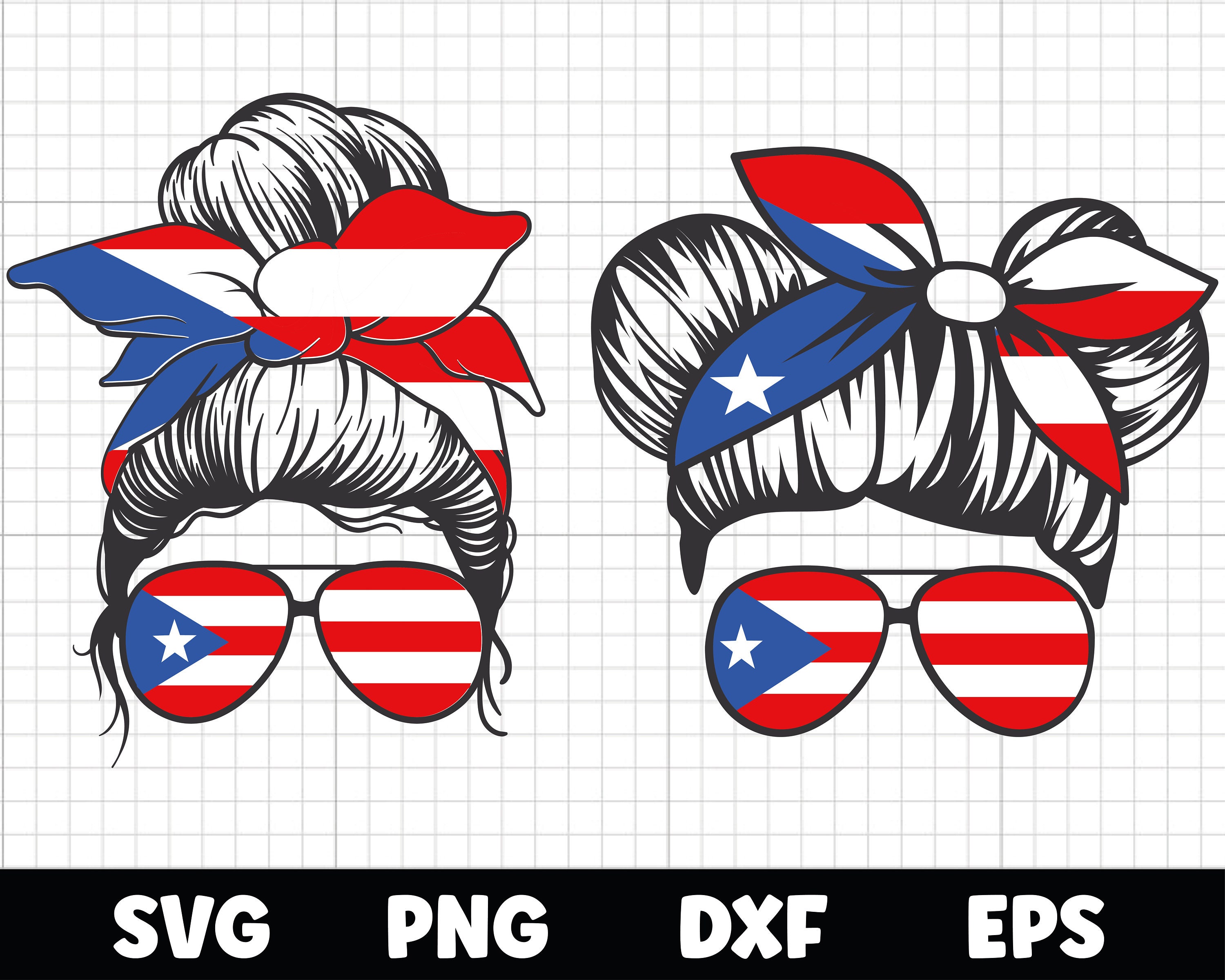 Boricua Svg Puerto Rico Svg Messy Bun Svg Latina Svg - Etsy Australia