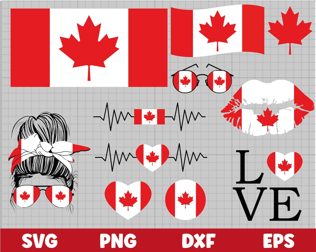 Canada svg Canada Flag svg Bundle Canadian svg Instant - Etsy México